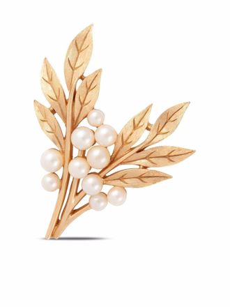 Susan Caplan Vintage broche feuilles Trifari (années 1960) - Or