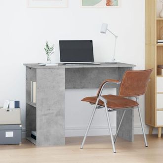 vidaXL Bureau Gris b&eacute;ton 100x55x75 cm Bois ding&eacute;nierie Vidaxl