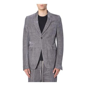 Rick Owens Giacca Monopetto - - Jackets - Herren - Grau - L
