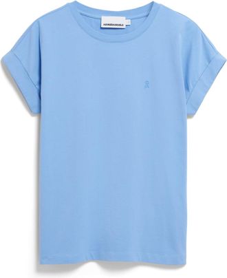 Armedangels Damen T-Shirt aus Bio-Baumwolle IDAARA Loose Fit Silky Blue