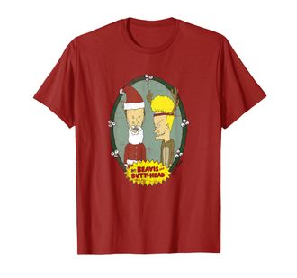 Giesswein Beavis and Butt-Head Reindeer Santa Christmas T-Shirt