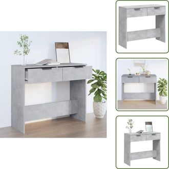vidaXL Table console Gris b&eacute;ton 90x36x75 cm Bois ding&eacute;nierie - Table Basse - Meuble Dentr&eacute;e - Table Dappoint - Table Console - Rangement Int&eacute;rieur