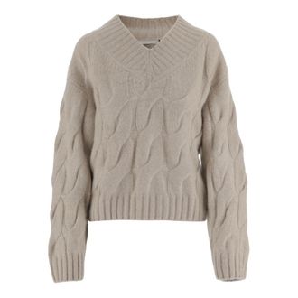 Allude Kaschmir- und Seidenpullover - - Knitwear - Damen - Beige - S