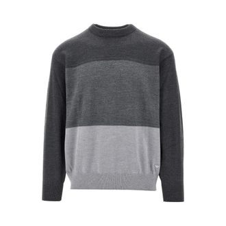 Emporio Armani Eagle Motif Wollpullover - - Knitwear - Herren - Grau - XL
