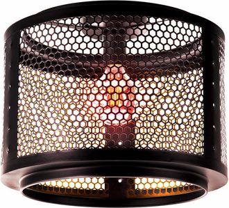 Nowa Smart LED Deckenleuchte dimmbar Deckenlampe Wohnzimmerleuchte schwarz gold Retrolampe Esstischleuchte, RGB Farbwechsel App-und Sprachsteuerung, 10W 80