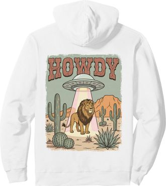 Image UFO Howdy Desert Lion Pullover Hoodie