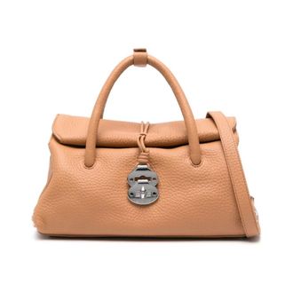 Zanellato Femme, Sacs, Brun, Taille: ONE Size Sac à Main en Cuir Marrone Ss25