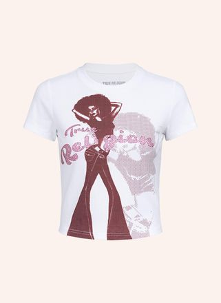 True Religion T-Shirt Crystal Foxy weiss