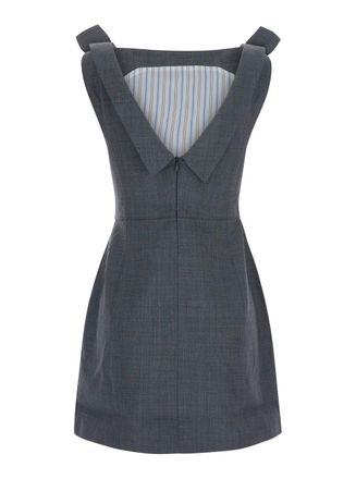 Shushu/Tong Bow Strap Dress - Gray