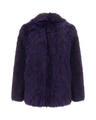 Patrizia Pepe Faux Fur Jacket - Purple