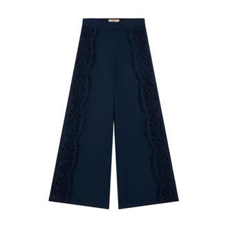 Suncoo Femme, Pantalons, Bleu, Taille: 40 FR Wide Pantalons