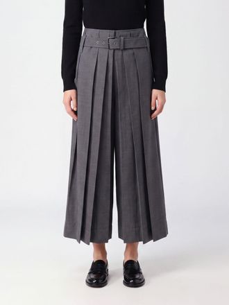 Brunello Cucinelli Cropped-Hose aus Wolle mit weitem Bein und Bundfalten