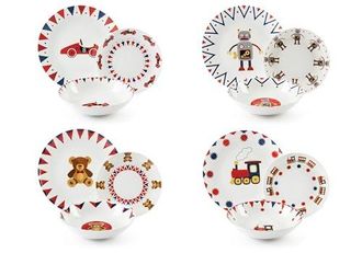 Excelsa Toy History Serivzio 12 assiettes, Porcelaine, 4 Personnes