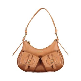 Coccinelle Leder Hobo Bag mit doppelten Fronttaschen - - Bags - Damen - Braun - ONE SIZE