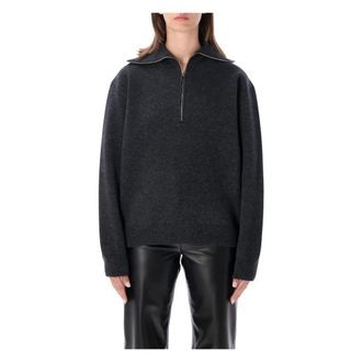 R&oacute;he Rollkragenpullover mit Zwei-Wege-Rei&szlig;verschluss - - Knitwear - Damen - Grau - XS