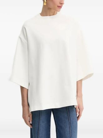 Liviana Conti Bluse mit rundem Ausschnitt - Weiß