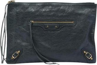 Balenciaga Sac pochette vintage doccasion - Femme - Pre-owned - Gris - Taille: ONE Size