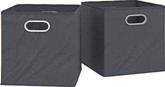 Vicco Boîte pliante, Anthracite, 30 x 30 cm Set de 2