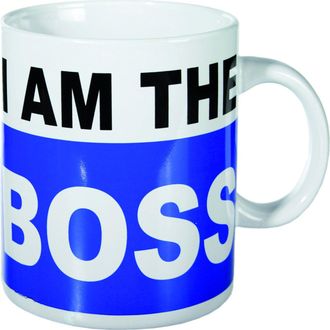 Out of the Blue Tasse (Mug) XL/Aufdruck I Am The Boss/Material: Porzellan/Maße: 15 x 12,5 cm