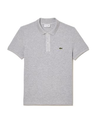 Lacoste Herren Polo-Shirt Kurzarm PH4012, Männer Polo-Hemd,2 Knopf,Slim Fit,Grau,5