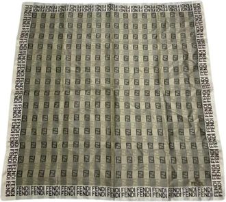 Fendi Pre-owned Vintage Silk Scarf - Femme - Pre-owned - Beige - Taille: ONE Size