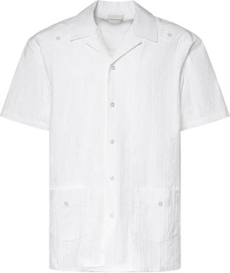 Dr&ocirc;le de Monsieur Homme, Chemises, Blanc, Taille: M Chemise Cubaine Coton