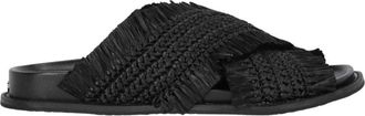 Michael Kors Femme, Chaussures, Noir, Taille: 37 EU Peyton Fringe Crocheted Sandal