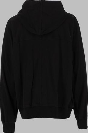 Rick Owens Zip-Up Cotton Hoodie - Black