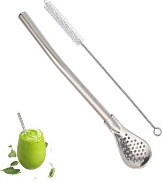 Generic Bombilla-Strohhalm - Bombilla-Sieb, lose Blatt-Teestrohhalm, Teestrohhalm mit Filter | Gefilterter L&ouml;ffel, Strohsieb, R&uuml;hrer, tragbarer, sicherer Trin