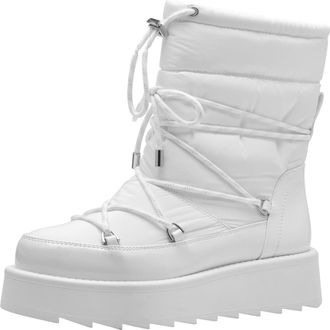 Tamaris Damen Warmfutter Stiefel Vegan; WHITE, EU 40