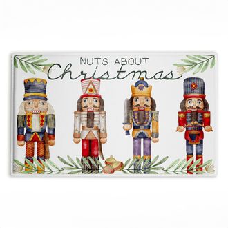 Stupell Industries Nuts About Christmas Bedruckte Plüsch-Badezimmer-Fußmatte, Design von Kim Allen, 30 x 0,8 x 18 cm