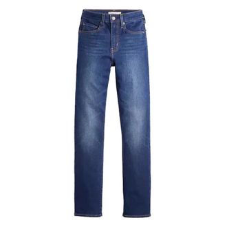 Levi's 724 High Rise Straight Chelsea Carbon - - Jeans - Damen - Blau - W26 L30