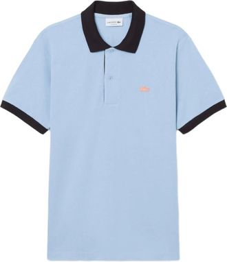 Lacoste Homme, Tops, Bleu, Taille: L Polo Coupe Classique Bord-c&ocirc;te Contrast&eacute;