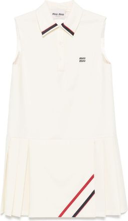 Miu Miu robe-chemise à design plissé - Tons neutres