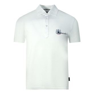Aquascutum Aldis Brand London Logo Weisses Poloshirt