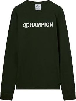 Champion Legacy T-Shirt &agrave; Manches Longues pour Homme Motif Graphique Vert Taille L, Vert, L