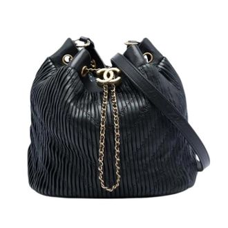 Chanel Pre-owned Pleated Bucket Bag - - Pre-owned - Damen - Schwarzk - ONE SIZE