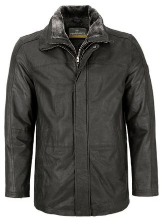 Redpoint Lederjacke Carlson Redpoint - Herren Lederjacke Longjacke Ziegenleder schwarz