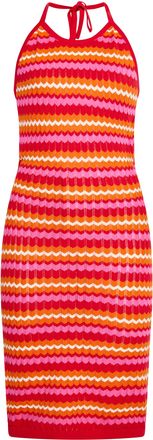 Mymo Kleid Frauen Rot Mehrfarbig