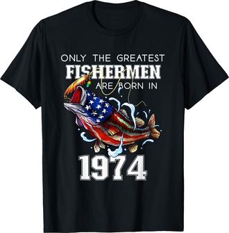 BDAZ 52. Geburtstag 1974 Fisherman Barsch Angeln 52 Jahre alt T-Shirt
