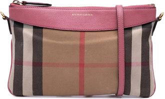 Burberry Hobo Bags - House Check Canvas Derby Peyton Crossbody - Gr. unisize - in Braun - f&uuml;r Damen