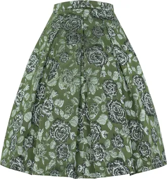 N&uuml;bler Dirndl N&Uuml;BLER Trachtenrock Perla, Damen, Gr. 38, EURO, gr&uuml;n, Obermaterial: 68% Polyester PES. 32% Baumwolle CO., Kleider, Topseller