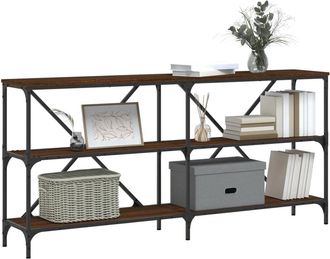 Generic Konsolentisch, Flurtisch mit verstellbaren F&uuml;&szlig;en, Beistelltisch f&uuml;r Wohnzimmer/Eingangsbereich, Sideboard, Eingangstisch, Holzwerkstoff Eisen(Sonoma-E