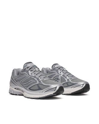Saucony Mens Sneakers Progrid Guide 7 Grey-Silver Trainers Grey/silver