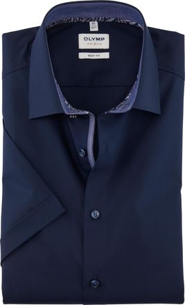 Olymp Herren Oberhemd Langarm Level.Five.Body.fit,Chambray,Body fit,New York Kent-2,Kobalt 08,40