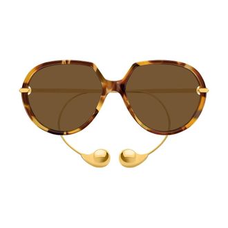 Bottega Veneta Extragro&szlig;e runde Sonnenbrille - - Accessories - Damen - Braun - 60 MM