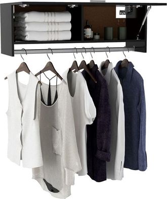 Les Tendances Garde-robe Noir 100x32,5x35 cm