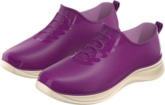 Generic Chaussures pluie en caoutchouc unisexes Bottes travail imperm&eacute;ables semi-compens&eacute;es Confortable Antid&eacute;rapant Adh&eacute;rence boue/glace Semelle ext&eacute;rieure g