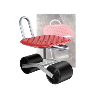 Generic Gartenwagen Mit Sitz Und 2 R&auml;dern, 360&deg; Drehbar, for Rasen Garten(Black)