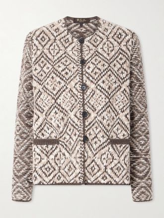 Loro Piana Cardigan Aus Kaschmir In Jacquard-strick - Neutral